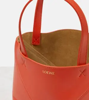 Loewe Puzzle Fold Mini Leather Tote Bag