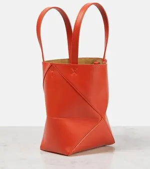 Loewe Puzzle Fold Mini Leather Tote Bag