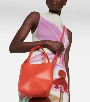 Loewe Puzzle Fold Mini Leather Tote Bag