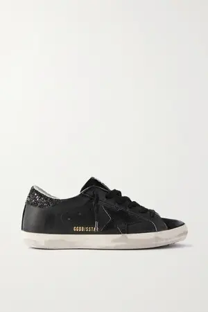 Golden Goose Distressed Black Sneakers For Women