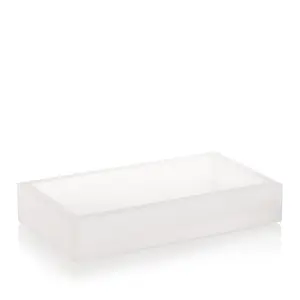 MIKE & ALLY Frost Snow Small Tray - Frosted White