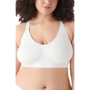 TRUE & CO Soft Form V-neck Adjustable Strap Bralette - White