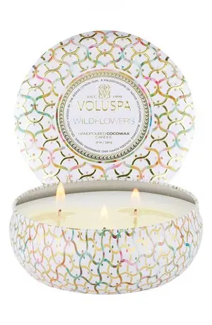 Voluspa 3-wick Tin Candle - Wildflowers