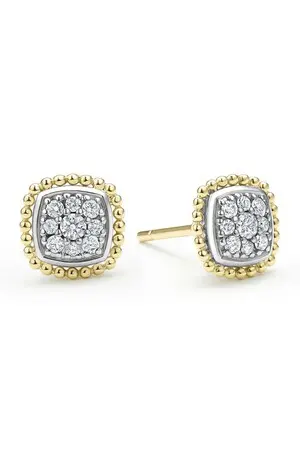 Lagos Rittenhouse Two-tone Diamond Stud Earrings - Gold