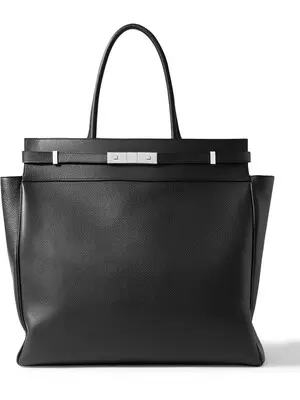 Saint Laurent Manhattan Full-grain Leather Tote Bag