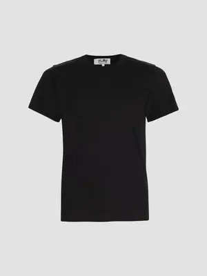 Play Comme Des Garcon Short-sleeve Cotton T-shirt - Black