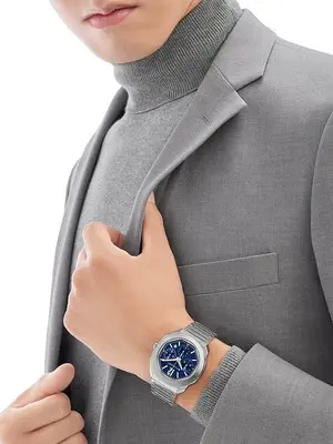BVLGARI Octo Roma Stainless Steel & Rubber Chronograph Watch