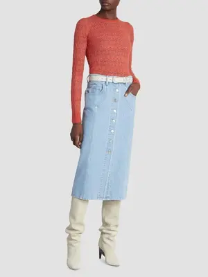 Isabel Marant Étoile Vandy Denim Button-front Skirt - Light Blue