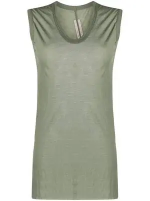 Rick Owens Sleeveless V-neck Tank Top - Green