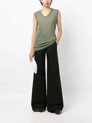 Rick Owens Sleeveless V-neck Tank Top - Green