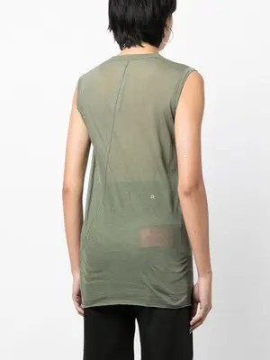 Rick Owens Sleeveless V-neck Tank Top - Green