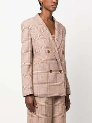 TWINSET Checked Double-breasted Blazer