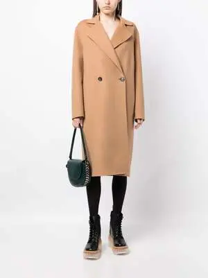 Stella McCartney Double-breasted Wool Coat - Brown