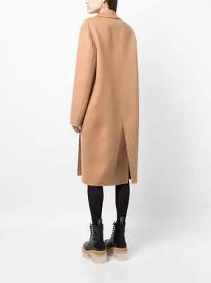 Stella McCartney Double-breasted Wool Coat - Brown