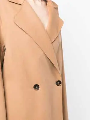 Stella McCartney Double-breasted Wool Coat - Brown