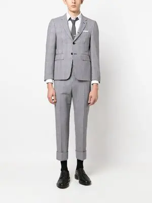 Thom Browne Check-pattern Single-breasted Blazer