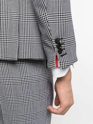 Thom Browne Check-pattern Single-breasted Blazer
