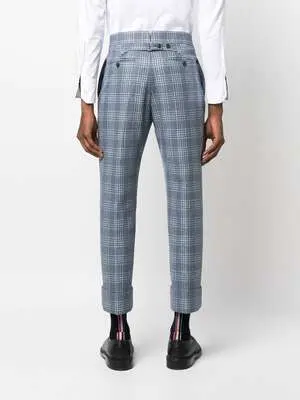 Thom Browne Backstrap Flannel Tailored Trousers