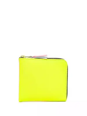 Comme Des Garçons Super Fluo Zipped Leather Wallet - Yellow