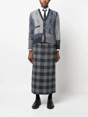 Thom Browne Check Jacquard Cardigan