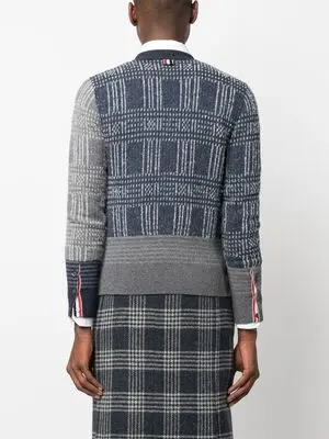 Thom Browne Check Jacquard Cardigan