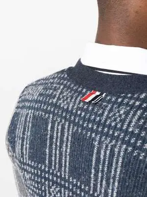 Thom Browne Check Jacquard Cardigan
