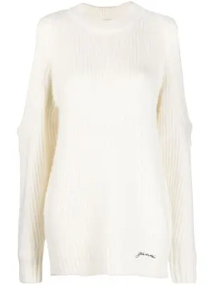 GANNI Cold-shoulder Jumper