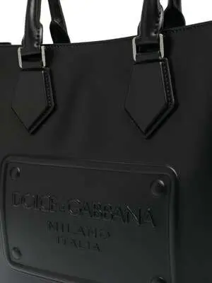 Dolce & Gabbana Logo-embossed Leather Tote