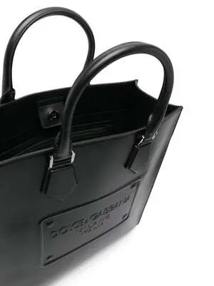 Dolce & Gabbana Logo-embossed Leather Tote