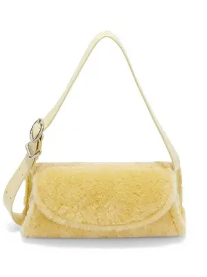 JIL SANDER Mini Cannolo Shearling Bag