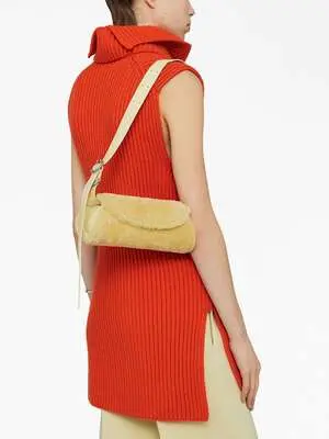 JIL SANDER Mini Cannolo Shearling Bag