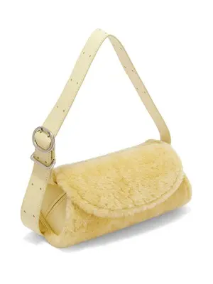 JIL SANDER Mini Cannolo Shearling Bag