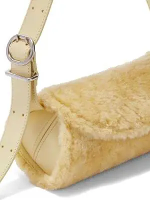 JIL SANDER Mini Cannolo Shearling Bag