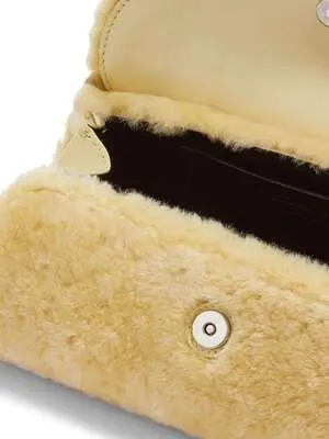 JIL SANDER Mini Cannolo Shearling Bag