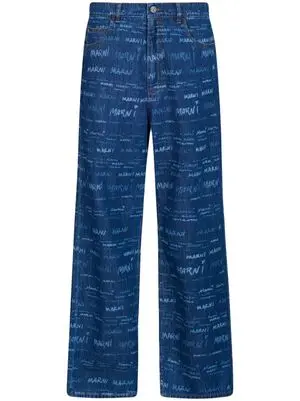 Marni Mega Straight-leg Trousers - Blue