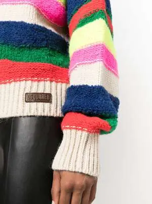 Dsquared2 Horizontal-stripe Chunky-knit Jumper