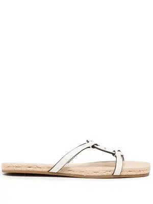 Tory Burch Geo Bombe Miller Flat Sandals - Neutrals