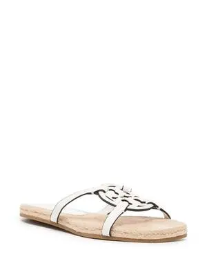 Tory Burch Geo Bombe Miller Flat Sandals - Neutrals
