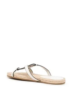 Tory Burch Geo Bombe Miller Flat Sandals - Neutrals