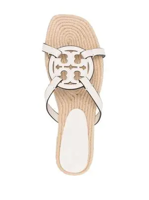 Tory Burch Geo Bombe Miller Flat Sandals - Neutrals