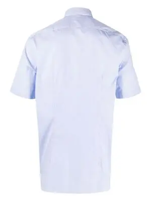XACUS Striped Short-sleeve Cotton Shirt