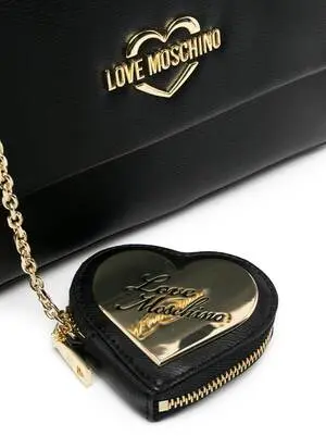 Moschino Hollies Logo-plaque Faux-leather Clutch