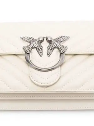Pinko Small Love One Cross Body Bag - Neutrals