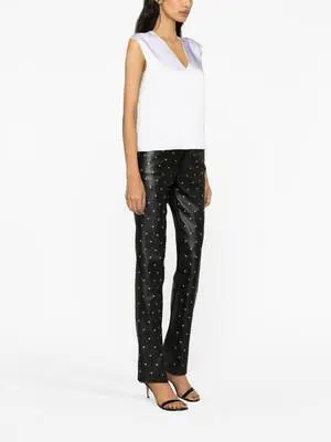 STYLAND Satin-finish V-neck Top