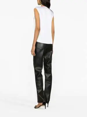 STYLAND Satin-finish V-neck Top
