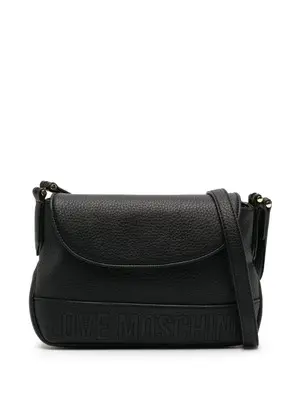 Moschino Logo-embossed Crossbody Bag - Black
