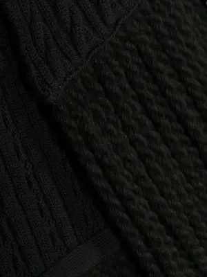 Roberto Cavalli Cable-knit Wool Scarf