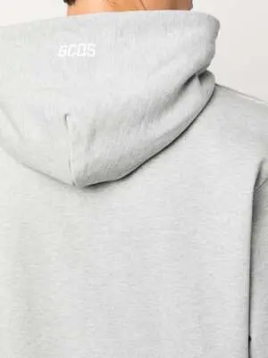 Gcds Logo-embroidered Cotton Hoodie