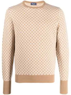 DRUMOHR Biscottino Crew-neck Cashmere Jumper - Neutrals