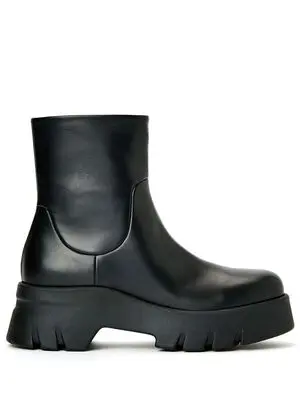 GIANVITO ROSSI Montey Ankle Leather Boots - Black